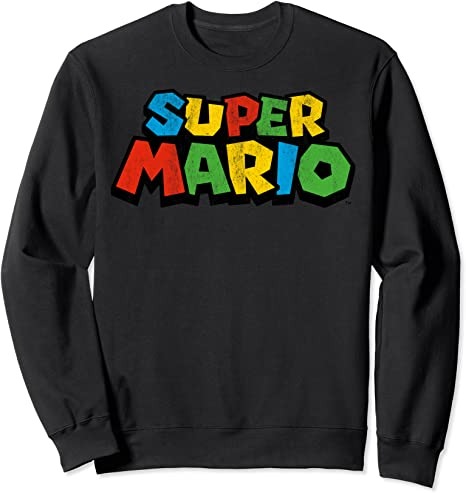 Super Mario Colorful Game Logo Sweatshirt